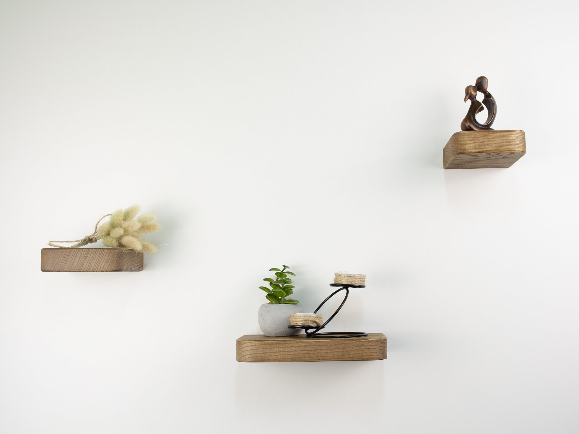 Natural Wood Floating Shelves Floating Wood Shelves Wooden - Etsy