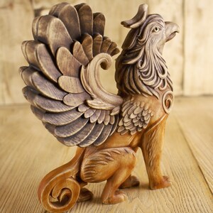 Griffin Sculpture, Colored Griffin Statue, Collectible Griffin Figurine ...