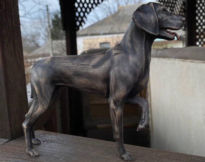 Weimaraner Statue ,weimaraner Figurine Dog Wood Carving Weimaraner ...