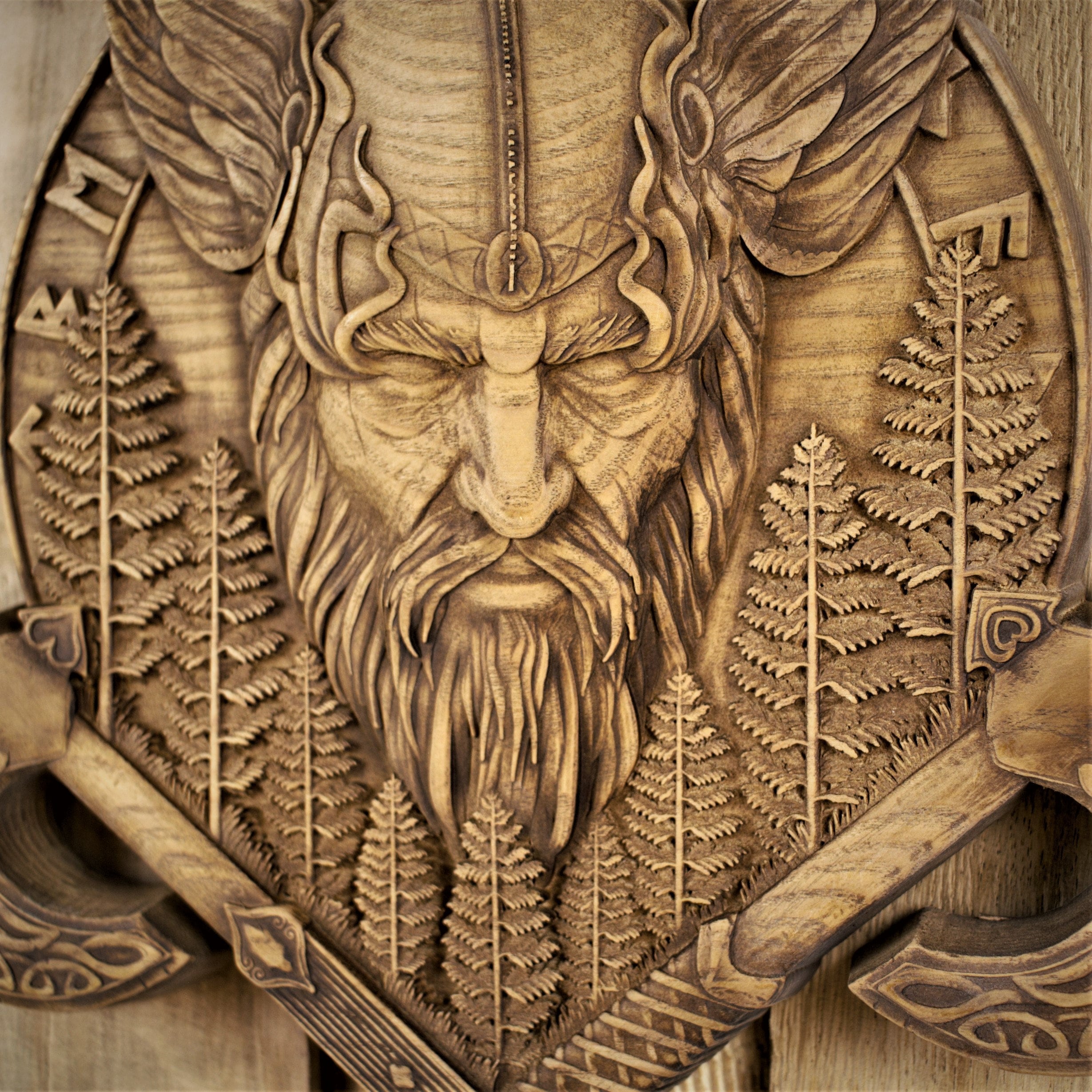 Odin Carving Panel, Odin Art Panel, Viking Wall Art, Viking Axe, Viking ...