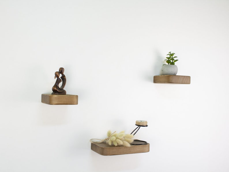Natural Wood Floating Shelves Floating Wood Shelves Wooden - Etsy