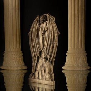 Wooden, Lucifer of Liege Lucifer Statue Wood Sculpture Belgium Statue ...