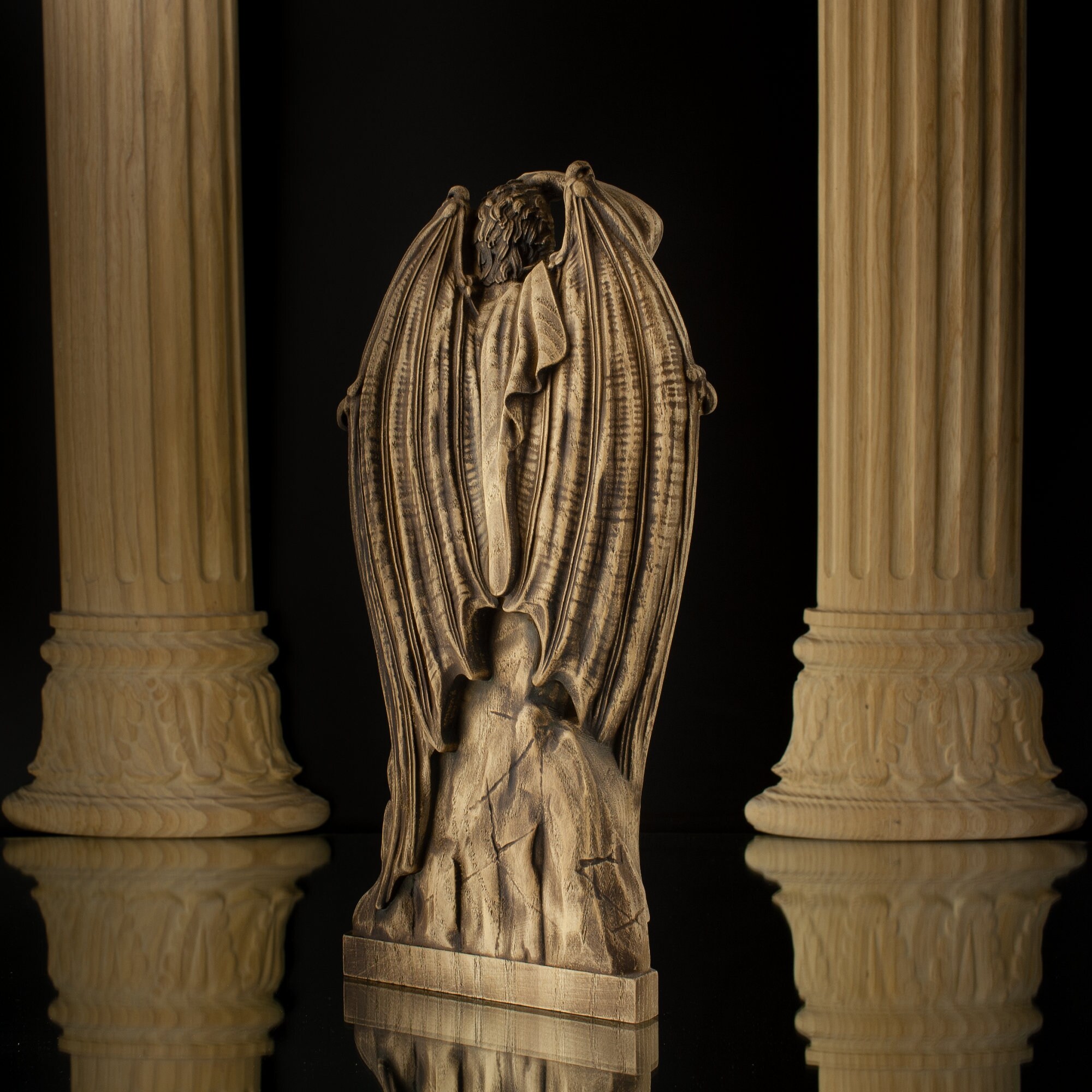 Wooden Lucifer of Liege Lucifer Statue Wood Sculpture Belgium - Etsy ...