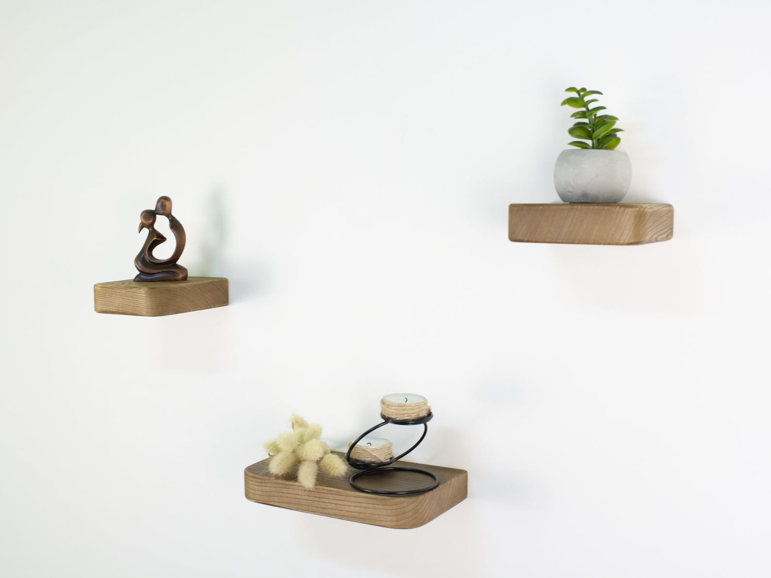 Natural Wood Floating Shelves Floating Wood Shelves Wooden - Etsy