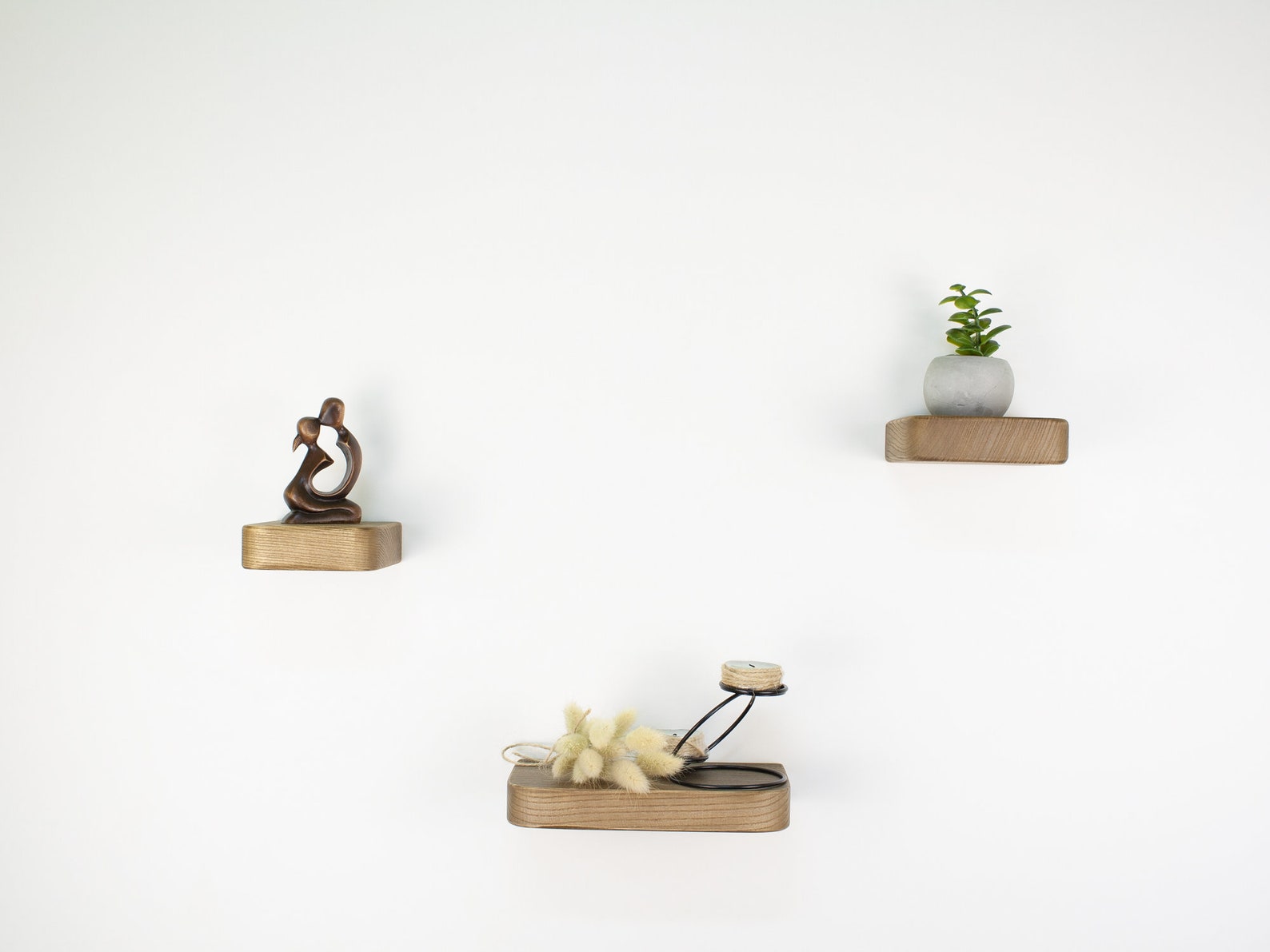 Natural Wood Floating Shelves Floating Wood Shelves Wooden - Etsy