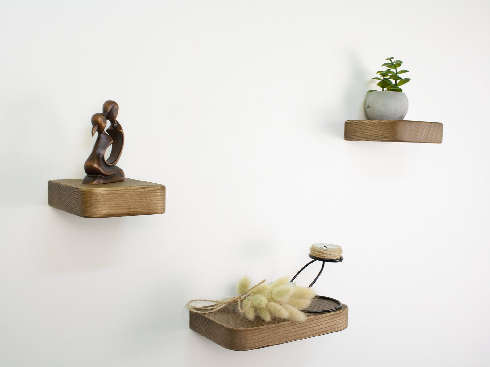 Natural Wood Floating Shelves Floating Wood Shelves Wooden - Etsy