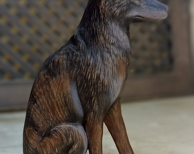 German Shepherd Statue Dog Statue Shepherd Statue Wooden Dog German ...