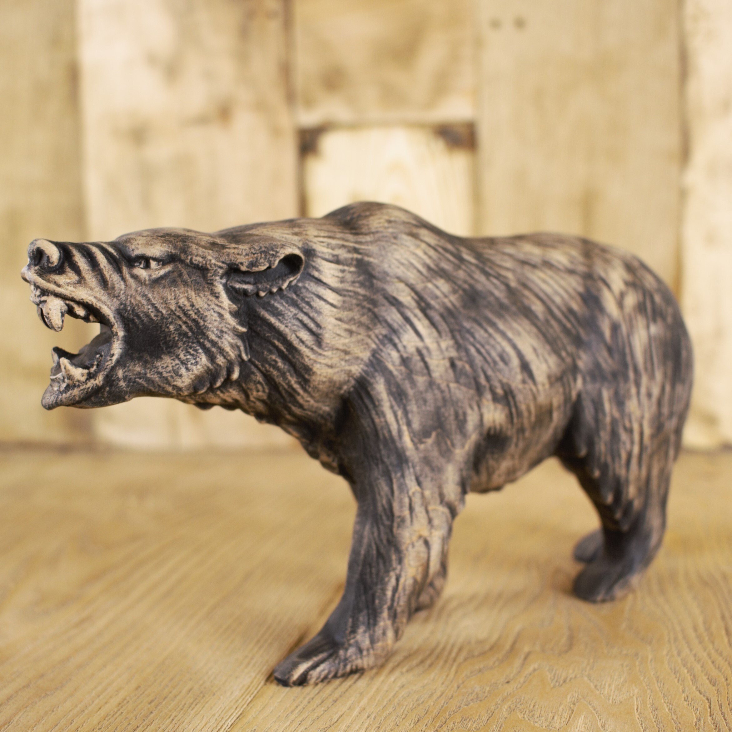 Black Bear, Hand-carved Bear Wooden Bear Sculpture Collectible Bear ...