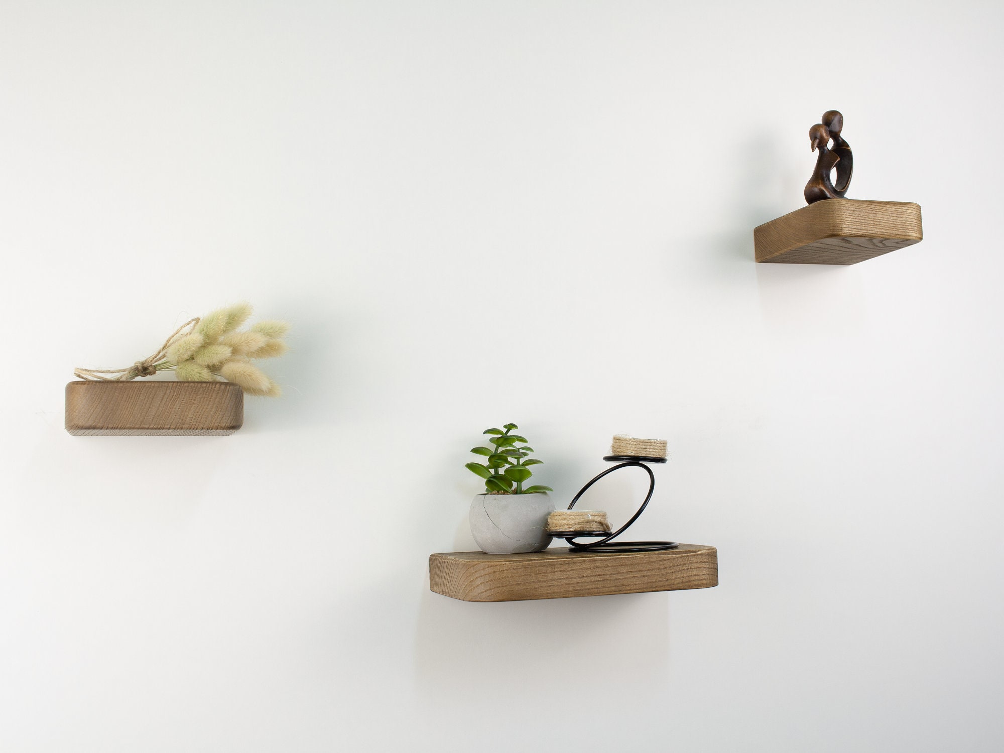 Natural Wood Floating Shelves Floating Wood Shelves Wooden - Etsy