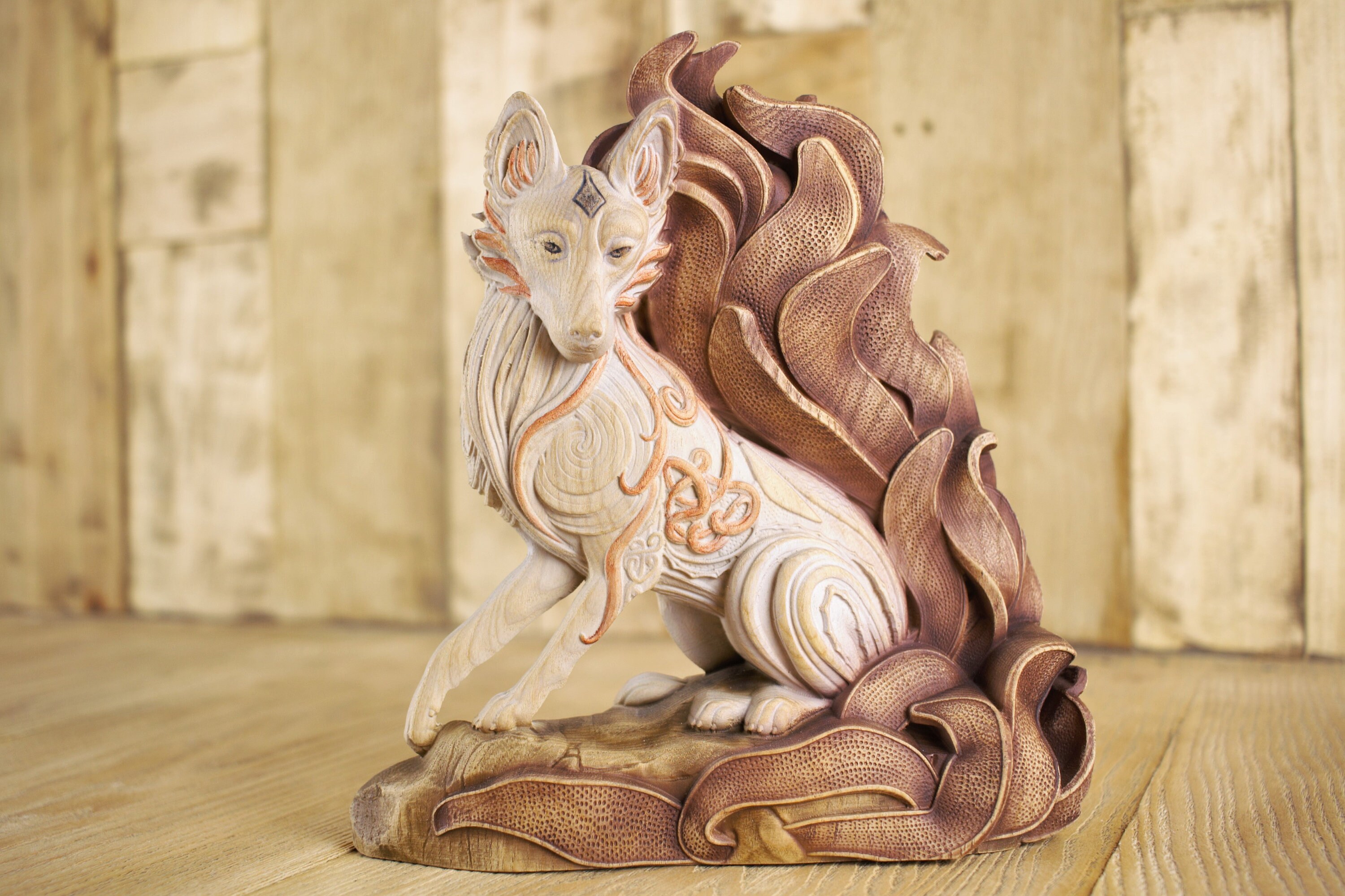 Kitsune Fox Kitsune Statue Kitsune Figure Artistic Fox - Etsy Australia