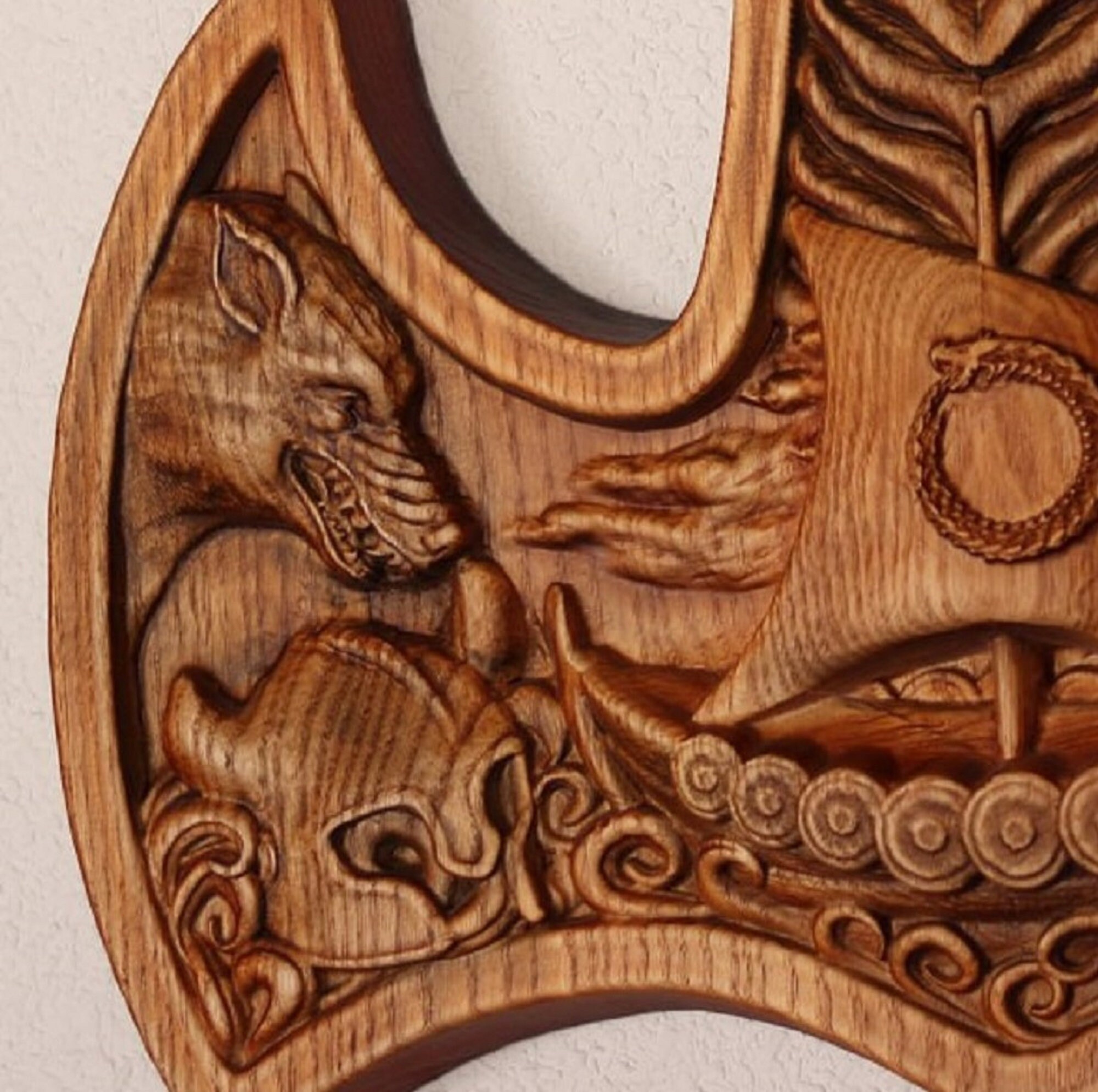 Mjolnir Hammer Thors Hammer Viking Hammer Wood Carving - Etsy