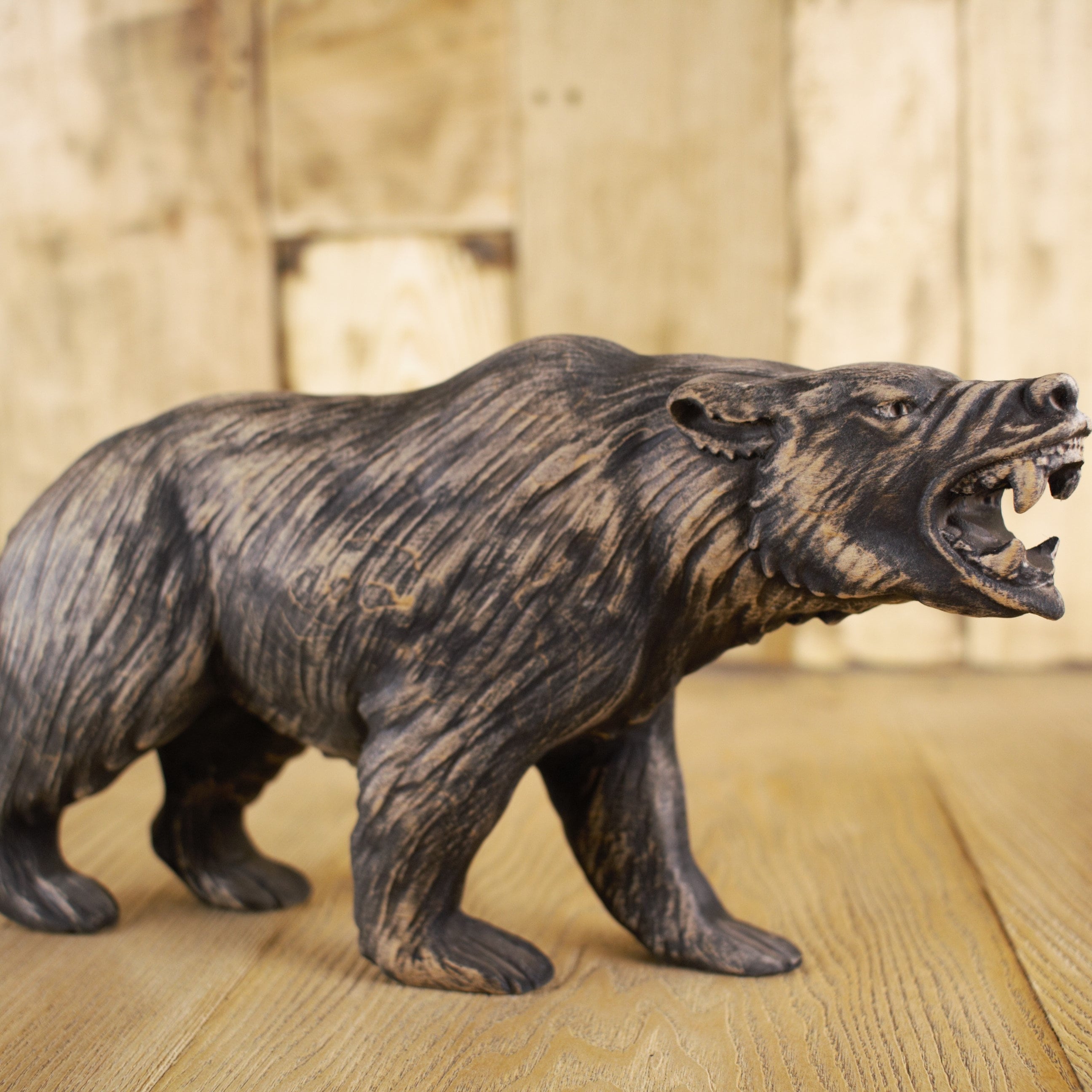 Black Bear, Hand-carved Bear Wooden Bear Sculpture Collectible Bear ...
