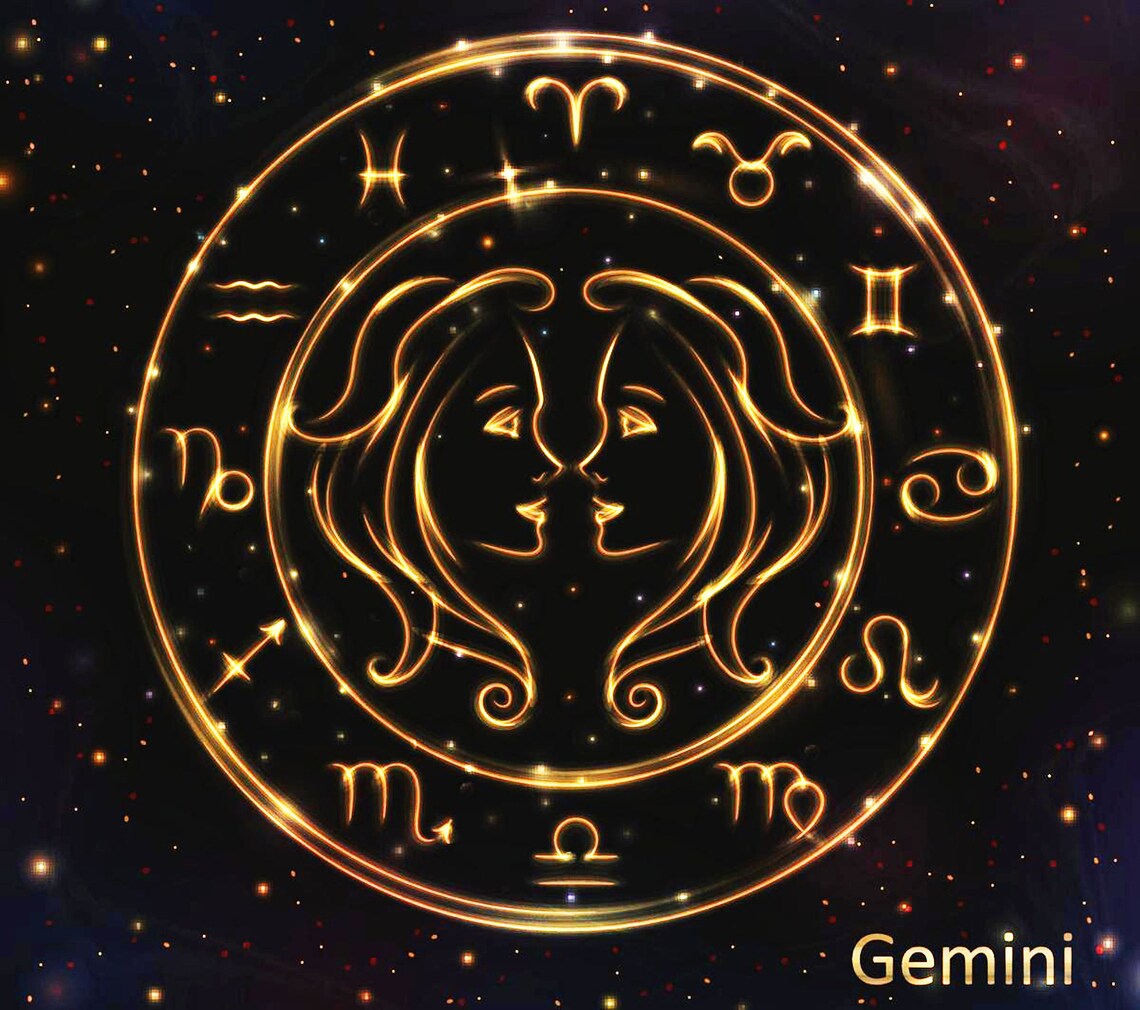 Gemini the Twins Astrological Zodiac Sign Custom Hand-made - Etsy