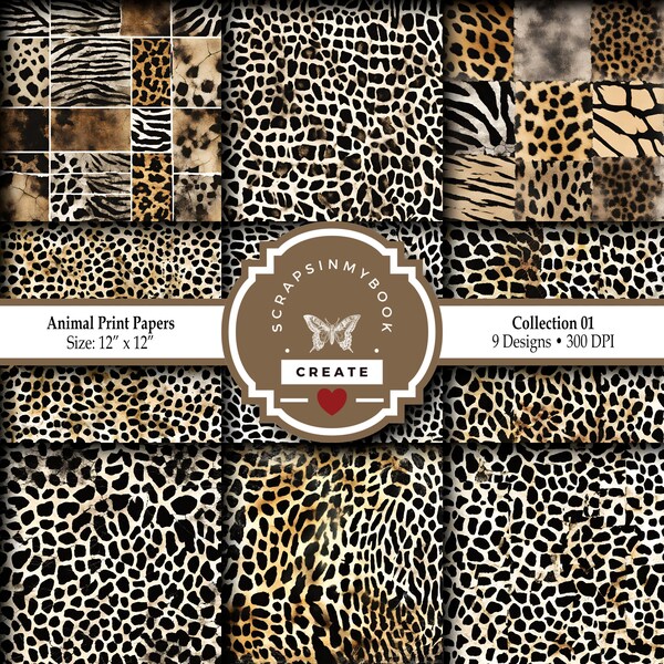 Animal Print Papers - Etsy