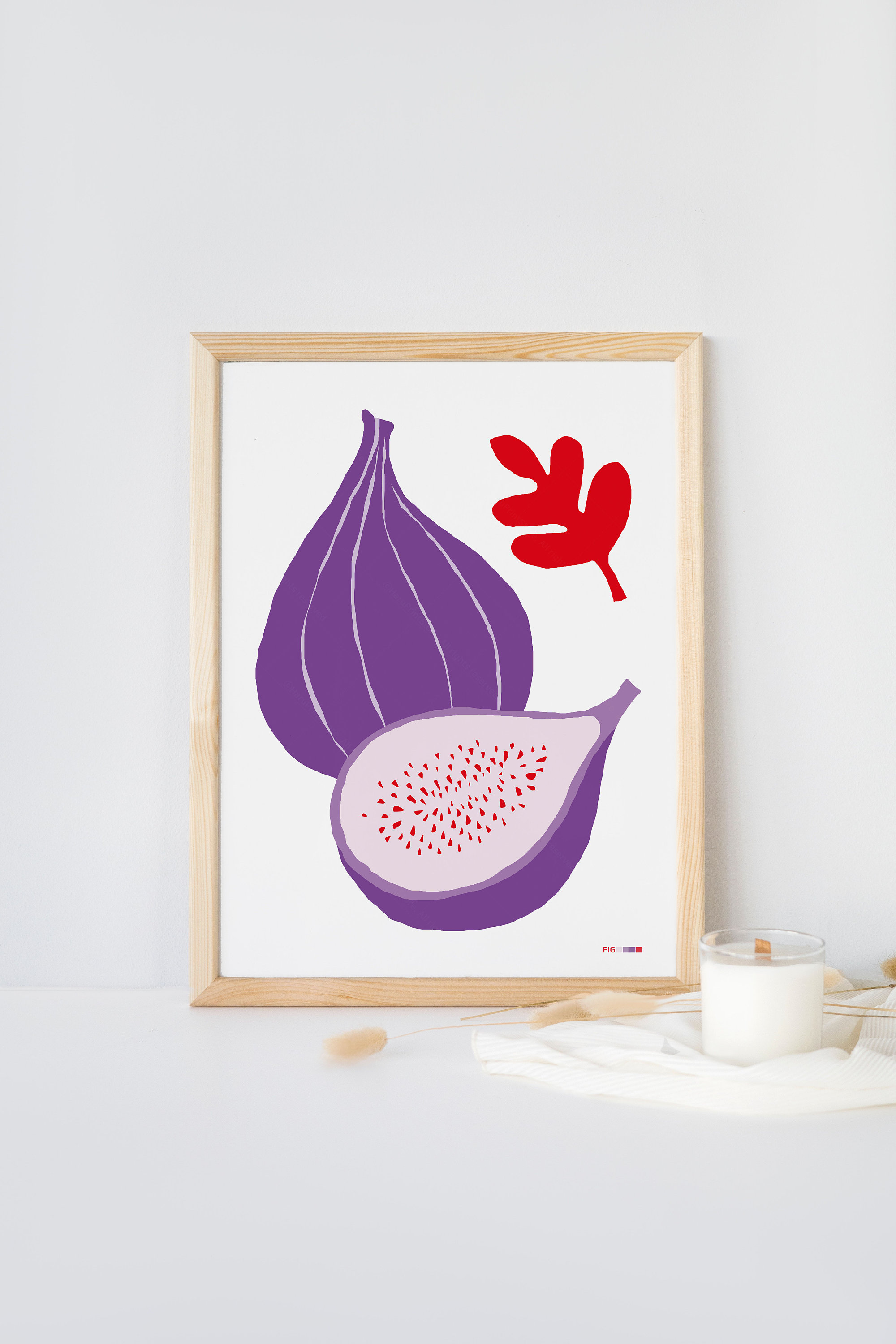 Fruit Market Fig Art Print, Fig Printable Art, Fig Print, Kitchen Wall ...