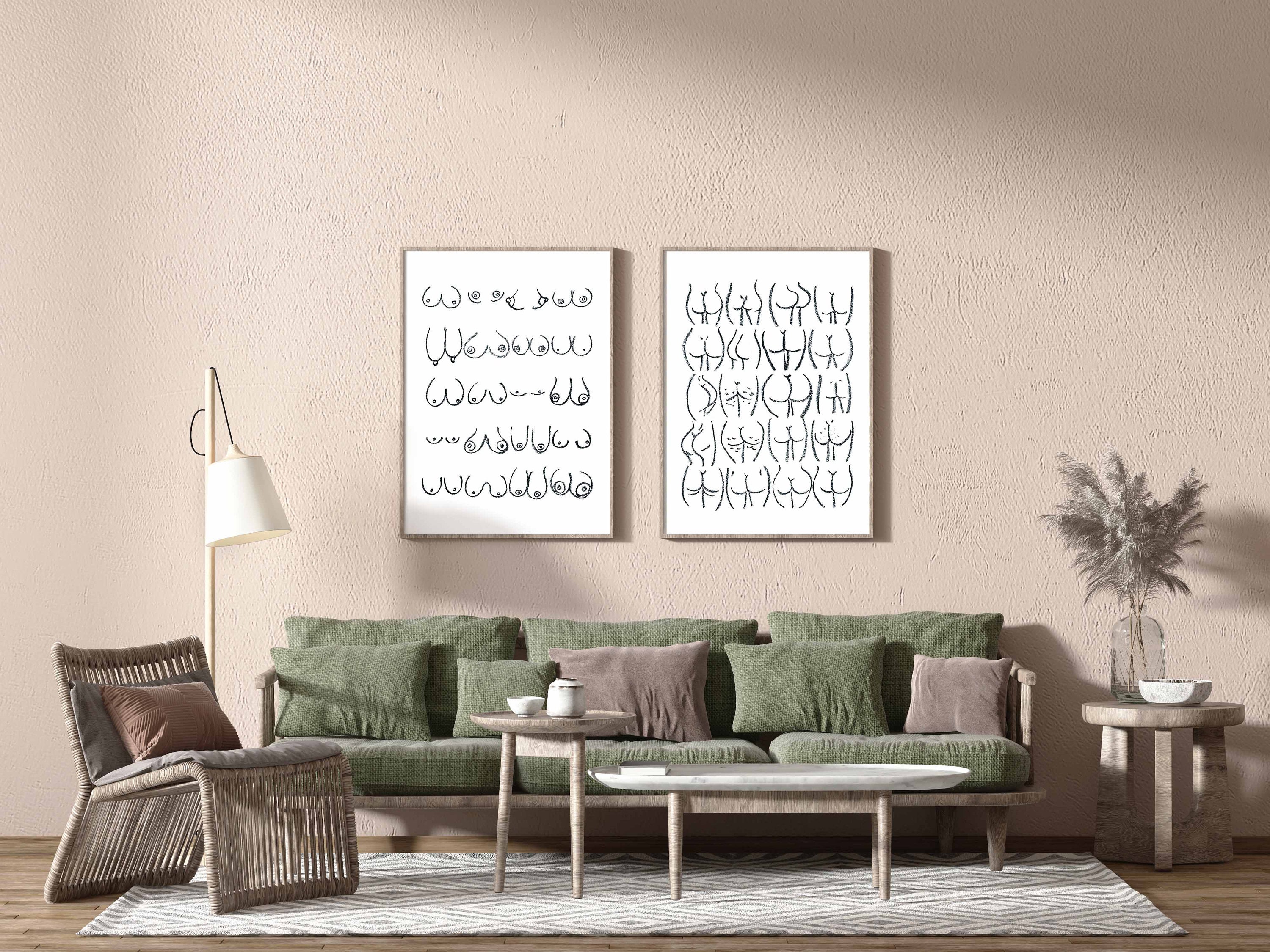 Nice Bum Body Positive Art Print, Butts Wall Art, Body Positive Bum and ...