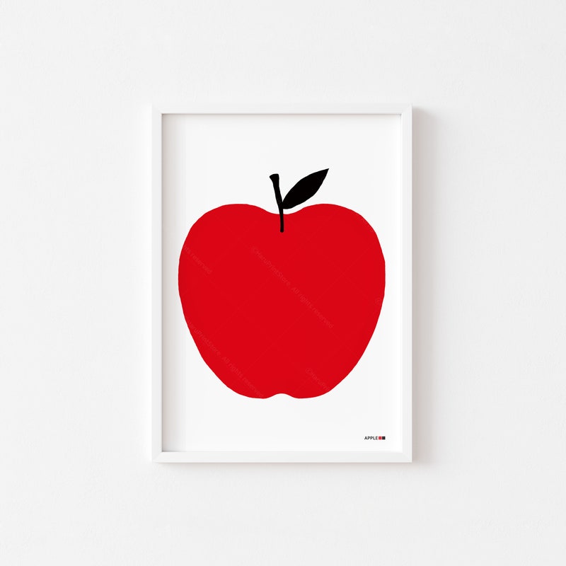 Apple Print - Etsy