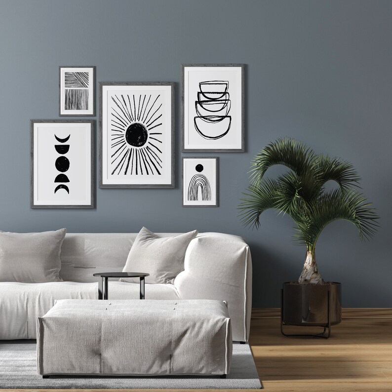Boho Art Set of 6 Printsboho Prints Set of 6 printable Wall | Etsy