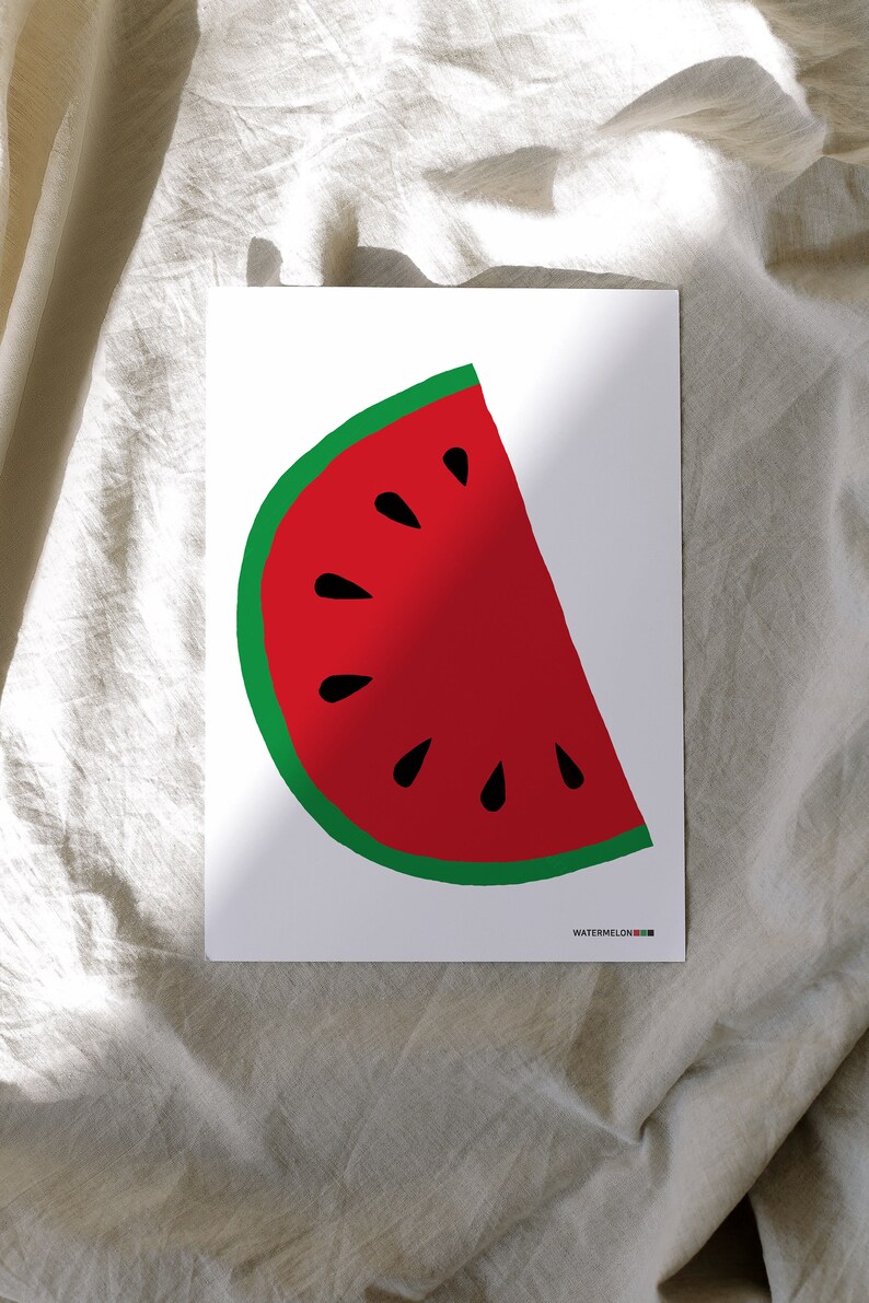 Watermelon Print, Fruit Market Watermelon Art Print, Kitchen Wall Art ...