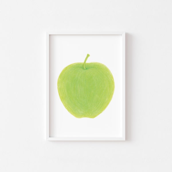 Green Apple Print - Etsy