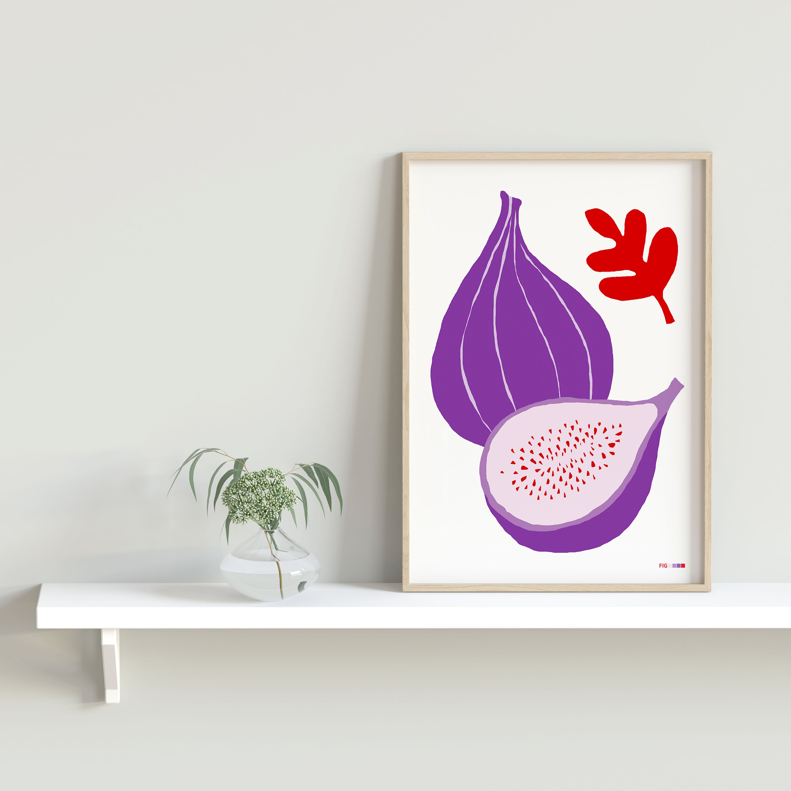 Fruit Market Fig Art Print, Fig Printable Art, Fig Print, Kitchen Wall ...