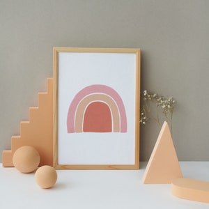 Boho Rainbow Nursery Printable Wall Art,mid Century Print,boho Home ...