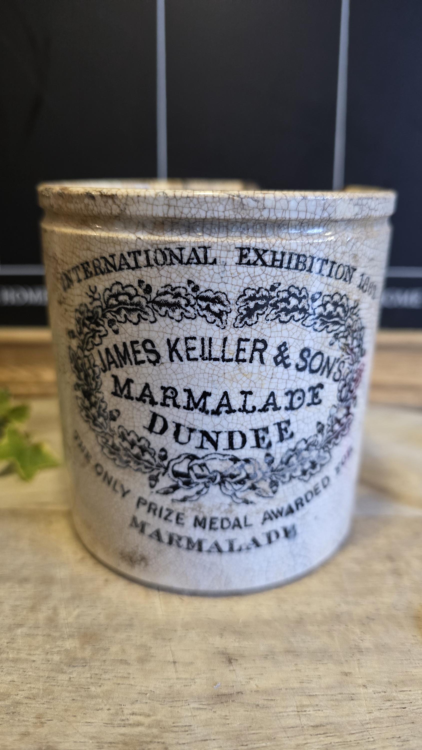 Vintage 1890 Stoneware Jam Pot off White Ironstone Dundee 1lb Marmalade ...