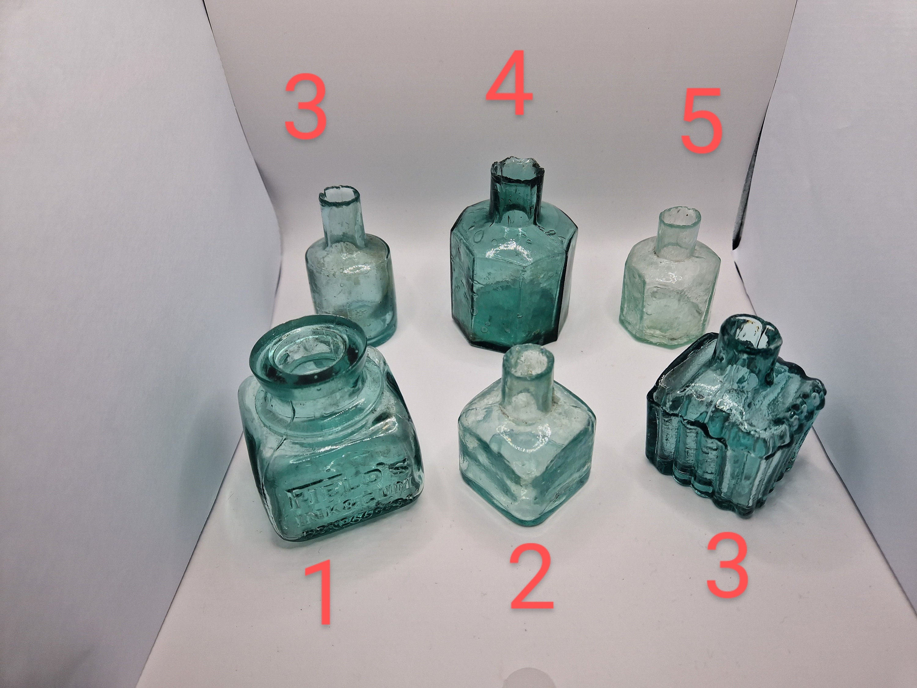 Victorian Ink Pot 1890's Glass Inkwell Antique Writing Pen Pot Vintage ...