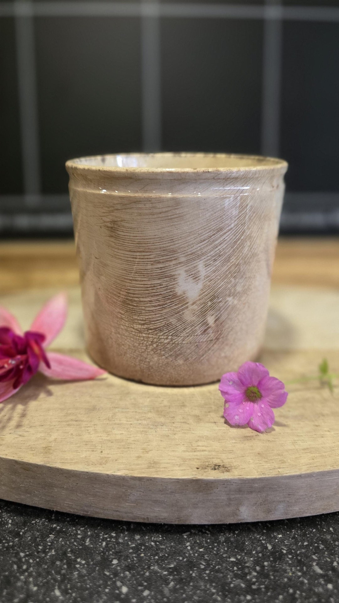 Vintage 1890 Stoneware Jam Pot off White Ironstone 1lb Marmalade Jar ...