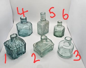 Victorian Ink Pot 1890's Glass Inkwell Antique Writing Pen Pot Vintage ...