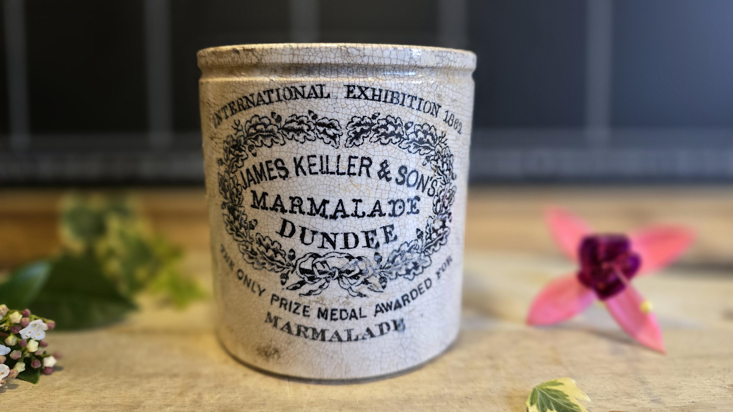 Vintage 1890 Stoneware Jam Pot off White Ironstone Dundee 1lb Marmalade ...