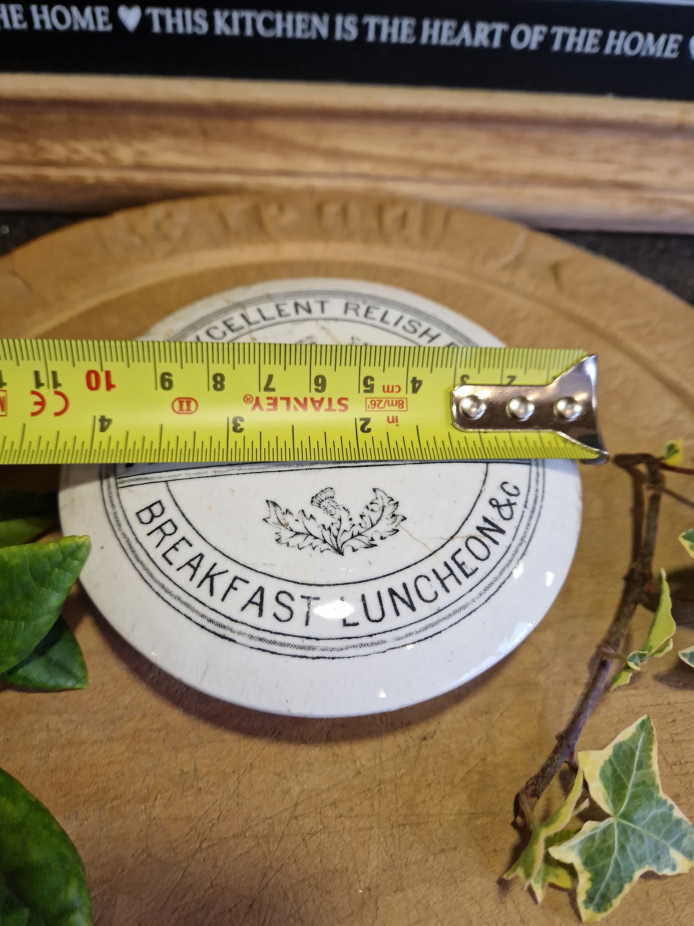 Vintage Victorian Pot Lid | 1890 | Anchovy Paste Lid | Antique ...