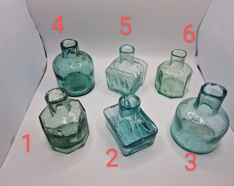 Vintage Ink Bottle, Victorian Glass Inkwell, 1980s Writing Gift ...
