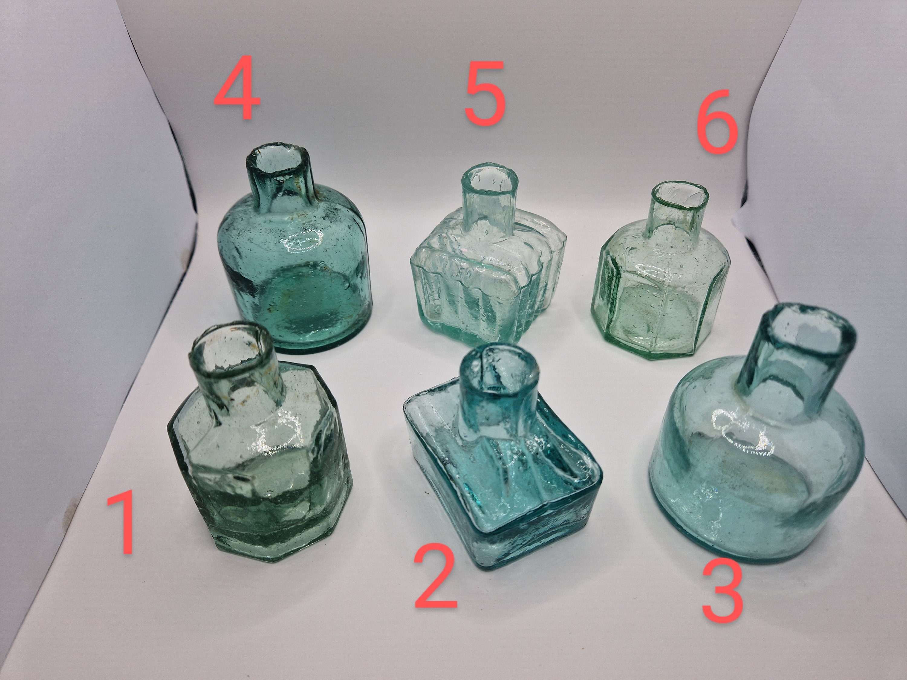 Victorian Ink Pot 1890's Glass Inkwell Antique Writing Pen Pot Vintage ...