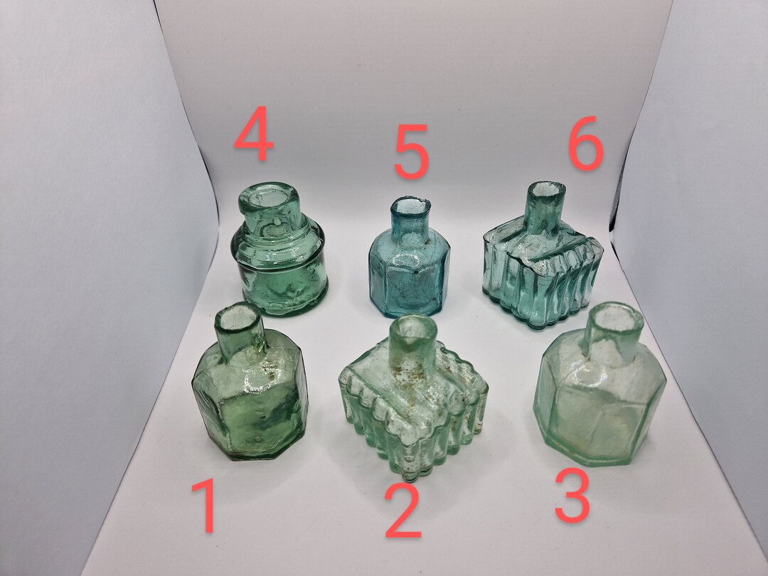 Victorian Ink Pot 1890's Glass Inkwell Antique Writing Pen Pot Vintage ...