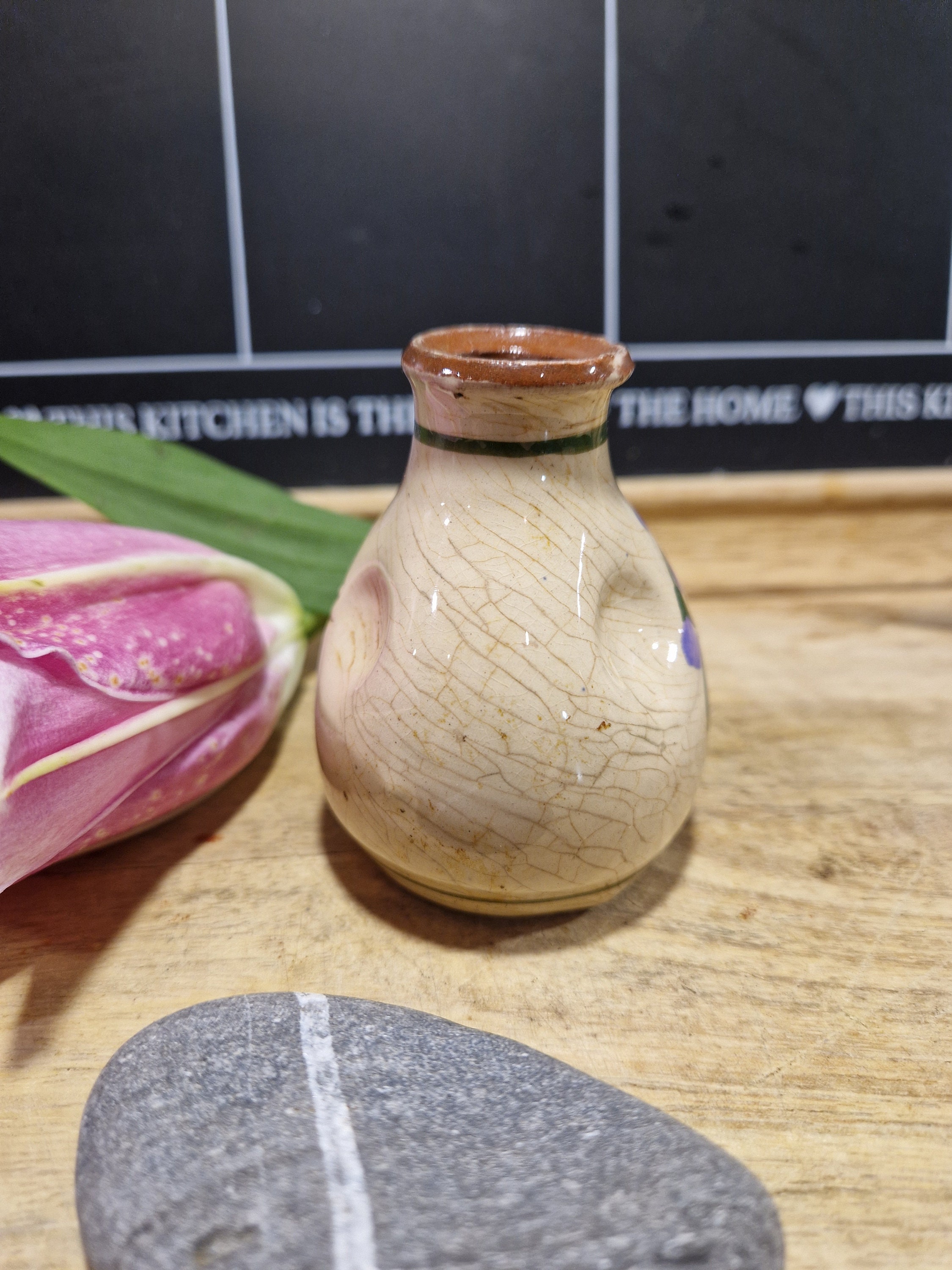 Vintage Stoneware Bottle Devon Pottery Pot Vintage Vase Display Prop ...