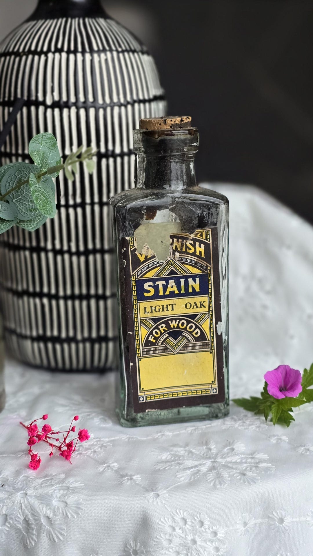 Victorian Ink Pot | 1890's | Glass Ink Bottle With Label | Antique ...