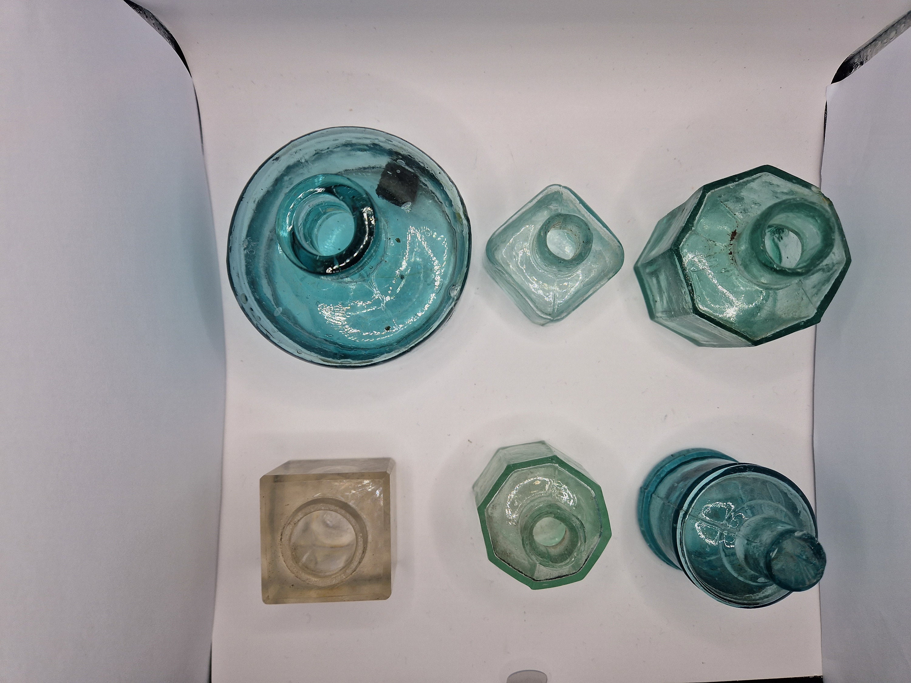 Victorian Ink Pot 1890's Glass Inkwell Antique Writing Pen Pot Vintage ...