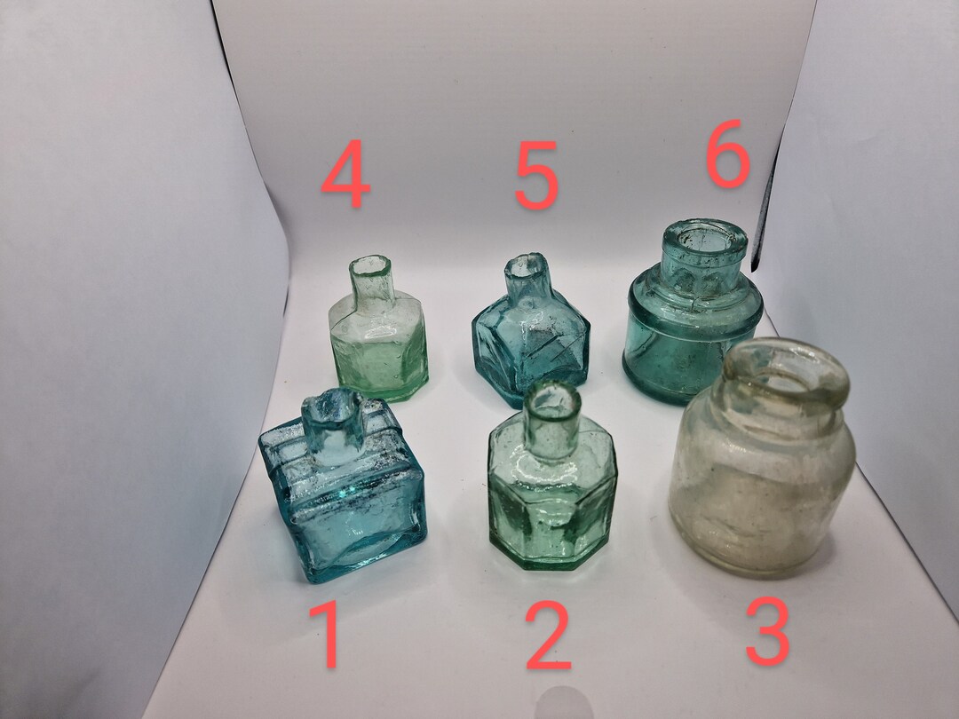 Victorian Ink Pot 1890's Glass Inkwell Antique Writing Pen Pot Vintage ...