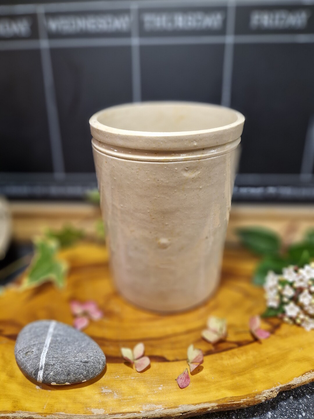 Vintage 1890 Stoneware Jam Pot off White Ironstone 2lb Marmalade Jar ...