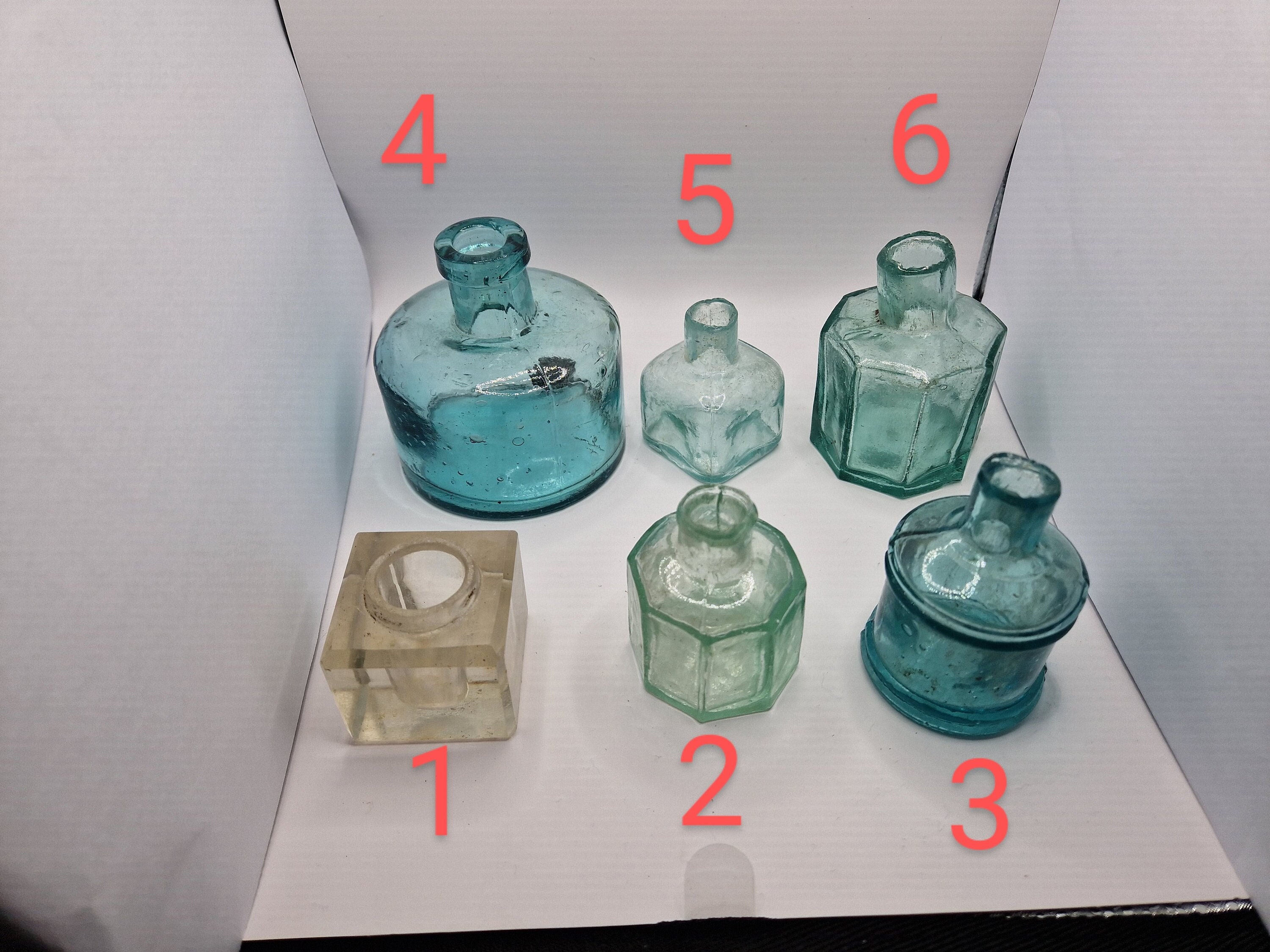 Victorian Ink Pot 1890's Glass Inkwell Antique Writing Pen Pot Vintage ...