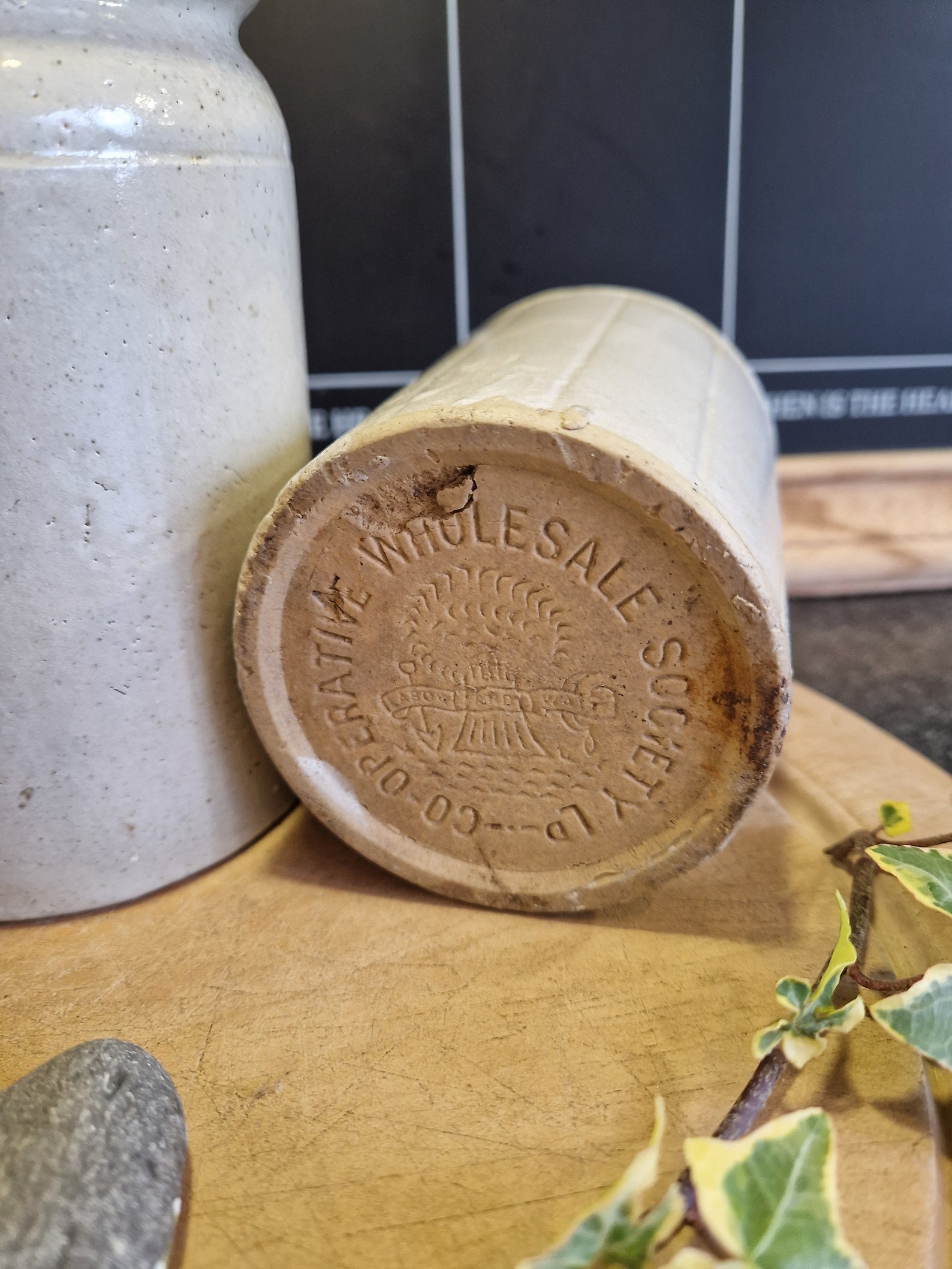 Vintage Pair 1900 English Ironstone Pots off White 2lb Marmalade Jar ...