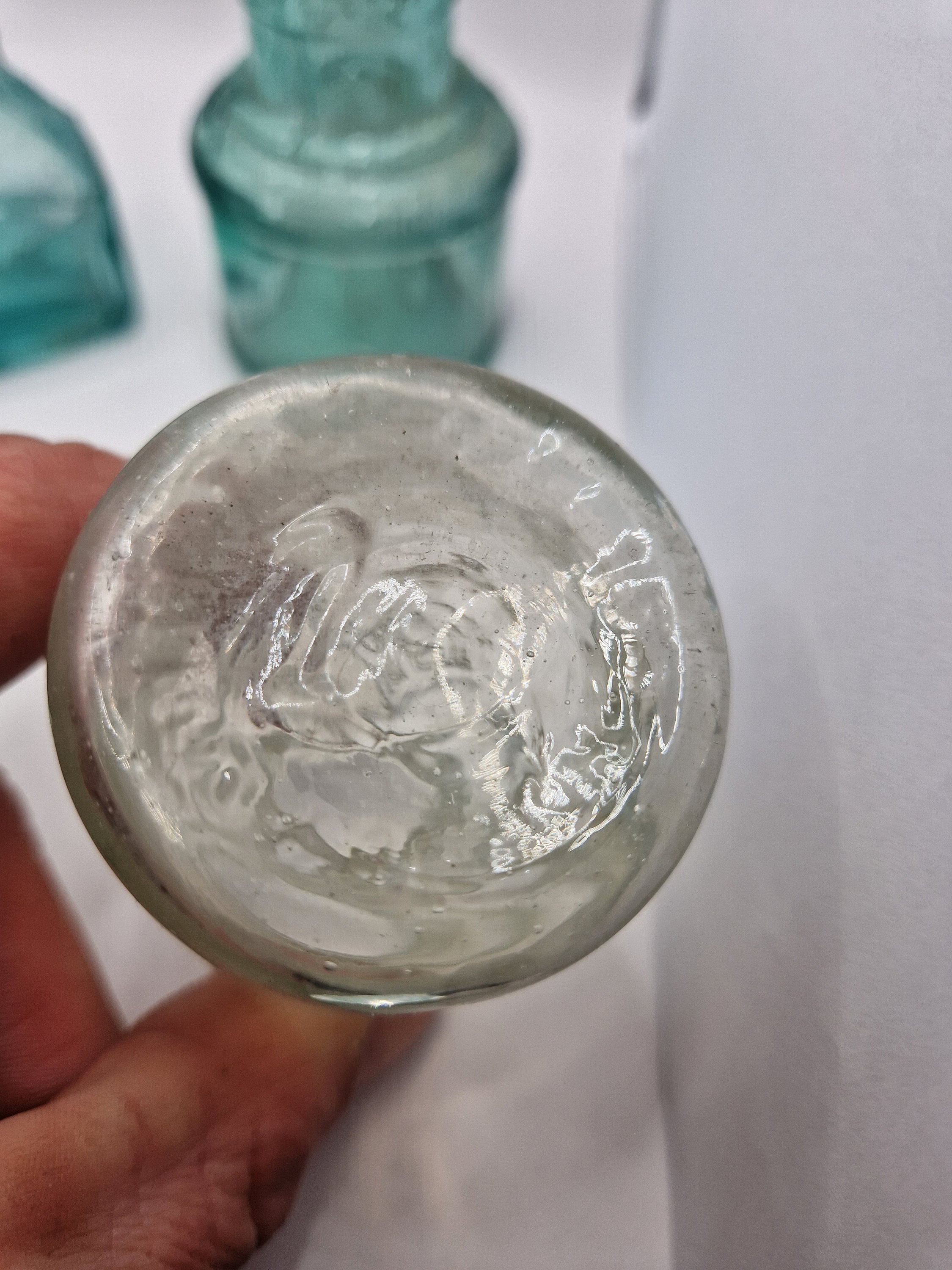 Victorian Ink Pot 1890's Glass Inkwell Antique Writing Pen Pot Vintage ...