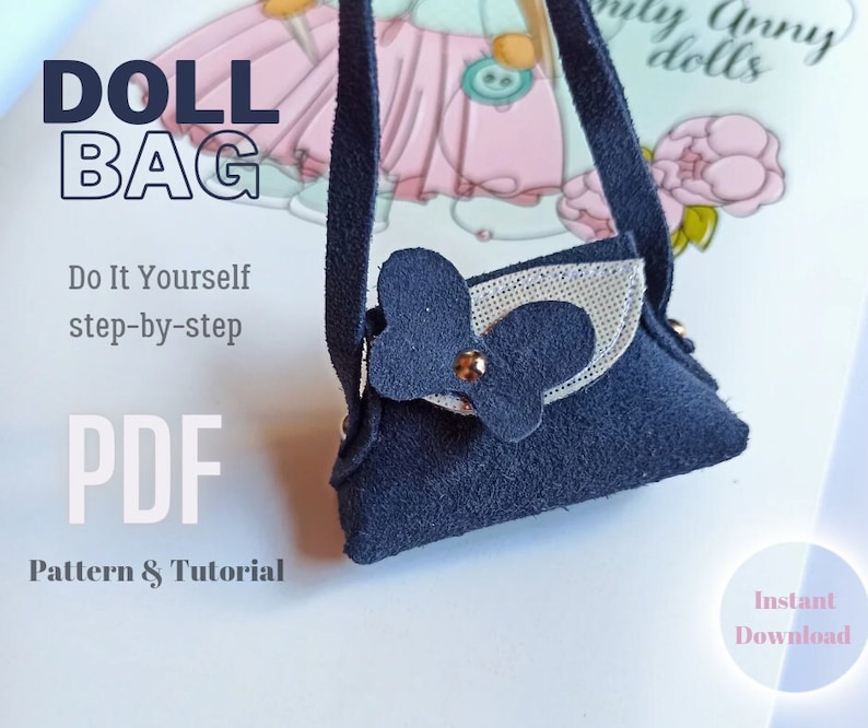 PDF Leather Mini Bag Patterns for Dolls/tilda Doll Instant Download ...