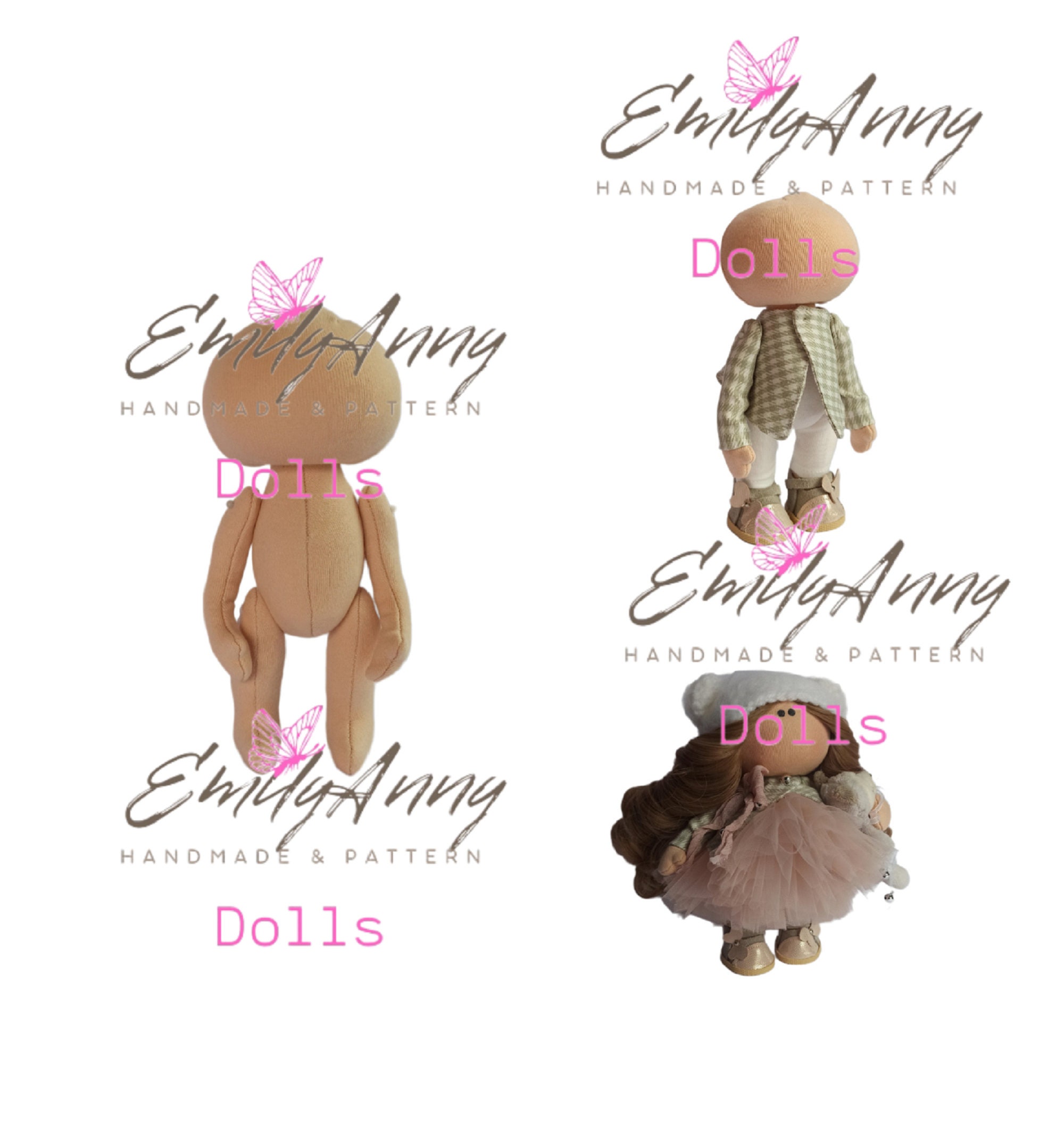 Rag Doll Sewing Pattern, Vintage Stuffed Doll (PDF Tutorial) - Etsy