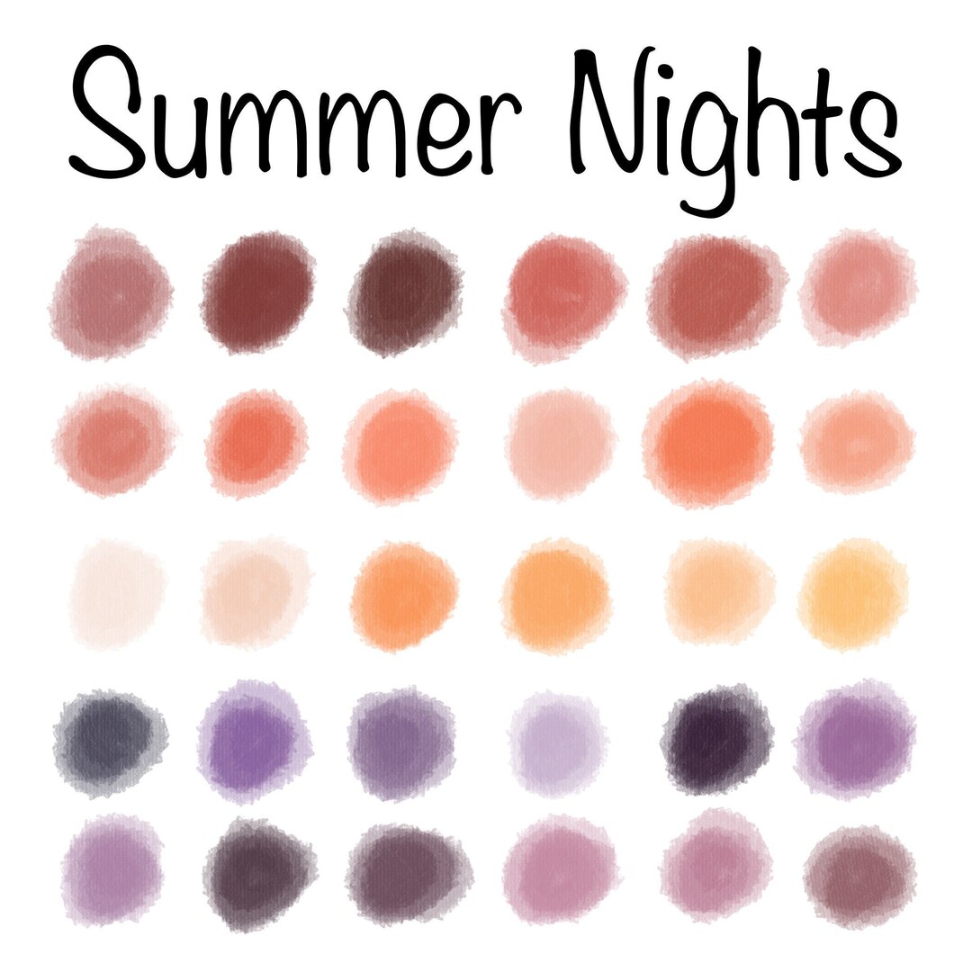 Summer Nights - Procreate Color Palette Digital Download - Ipad ...