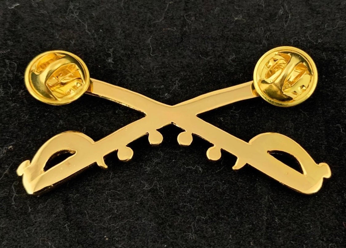 US Army Cavalry Gold Crossed Sabers Hat Pin Cav Branch | Etsy