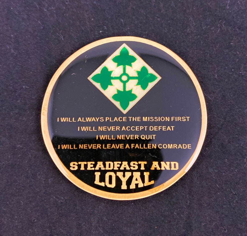 US Army 4th Infantry Division Memorial Challenge Coin - Etsy