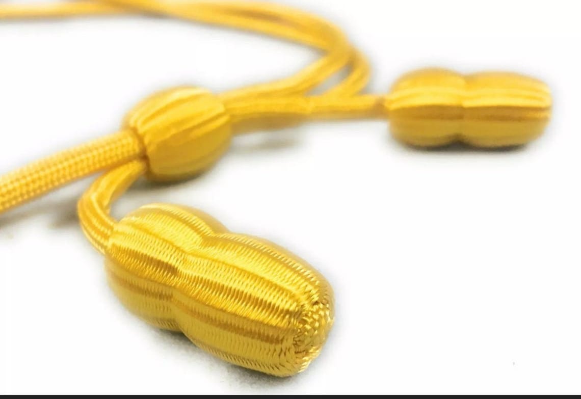 US Army Cavalry Yellow Acorn Campaign Hat Cord Military | Etsy