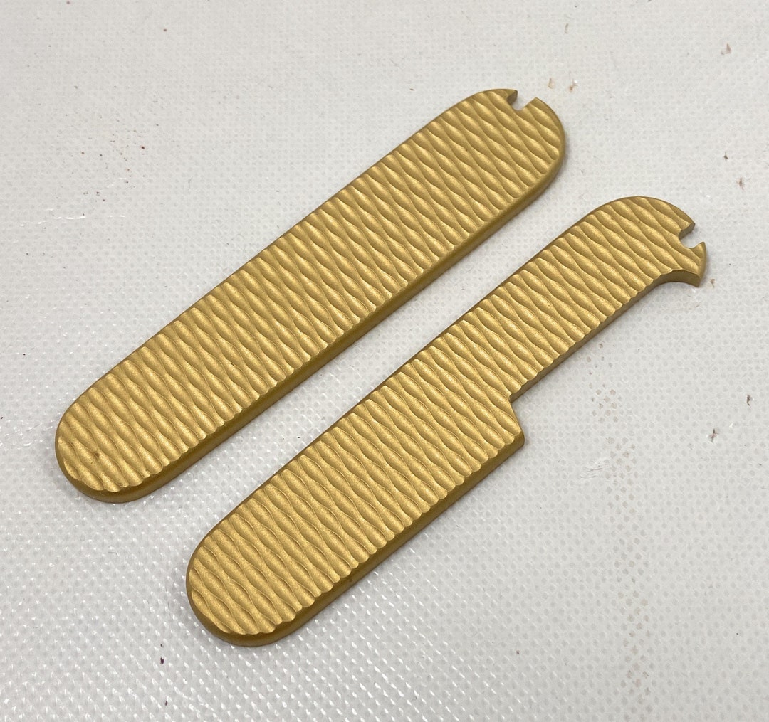 Custom Gold Titanium Scales for Victorinox 91mm Swiss Army Knife ...